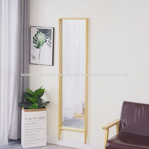 Buy Wholesale China Rectangular Standing Wood Framed Full Length Mirror ...