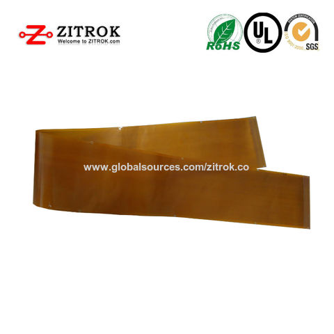 Flexible PCB Strip with Yellow Coverlay and PI, Flexible PCB Board ...