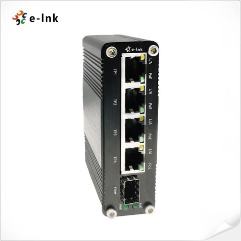 China Mini Industrial 4-Port 10/100/1000T 802.3at PoE + 1-Port 100 ...