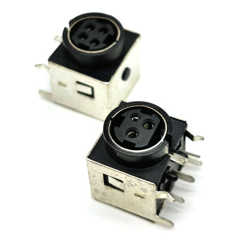 China Black DIN 4 Pin Female PCB Mount on Global Sources,Video ...