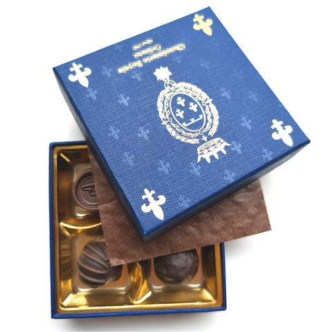 Bestyle Blue Luxury Chocolate Box With Custom LOGO Gold Hot Stamping ...