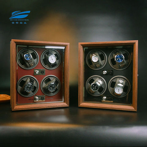 Buy Wholesale China 4 Slots Watch Storage Box With Window Rotate Safe ...