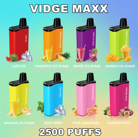 Nicotine free VIDGE Maxx Mesh Coil 2% Nicotine 2500 Puffs 100% Cobalt ...