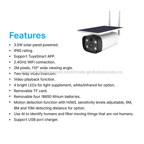 China IP Camera Solar Security Camera Outdoor waterproof IP65 Wireless ...