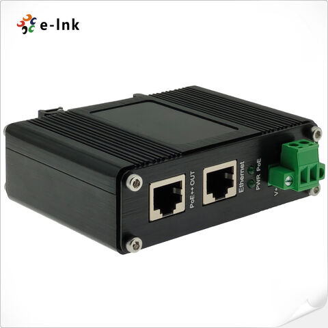 Power Over Ethernet Injector 12~48VDC Industrial Hardened Gigabit 95W ...