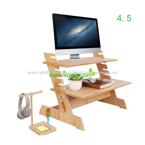 China Bamboo Computer Stand Adjustable Bamboo Laptop Stand Adjusting ...