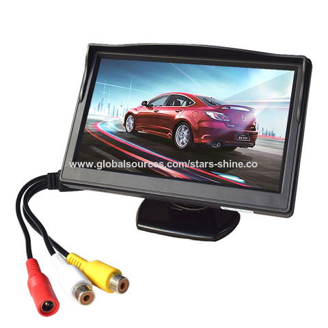 China 5" universal color screen hd backup 2 channel video input ...