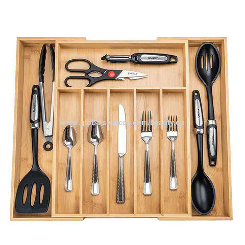 Buy Wholesale China Kitchen Storage Box,cutlery Trays,bamboo Expandable ...