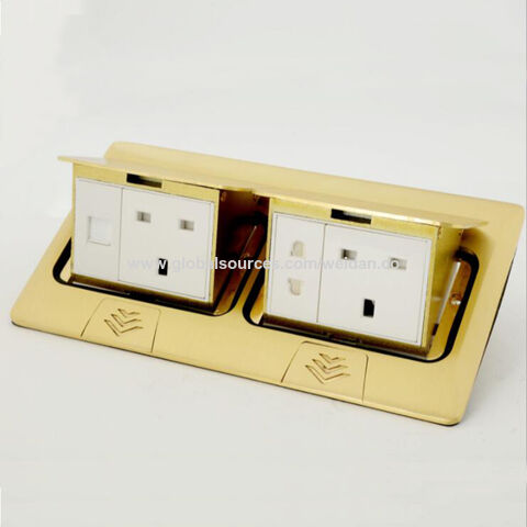 Bounce-up Ground Floor Power socket, Schuko style, 4Ports, 2XUK+1XCEE7 ...