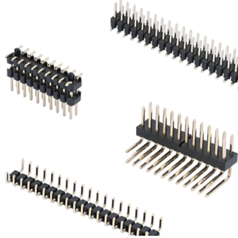 Buy Wholesale China 2.54 Pin Headers Row Female 1.27/2.0/2.2 Pitch Gold ...