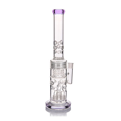 China High quality pipe bongs Triple Barrel Drum Heart Honey Comb Perc ...