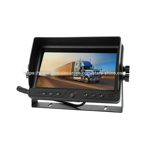 9" Ahd 1080p Heavy Duty Quad Display 3 Channel Video Input Bus Monitor ...
