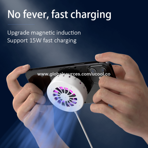 Magnetic suction air cooled wireless charger with fan no fever fast ...