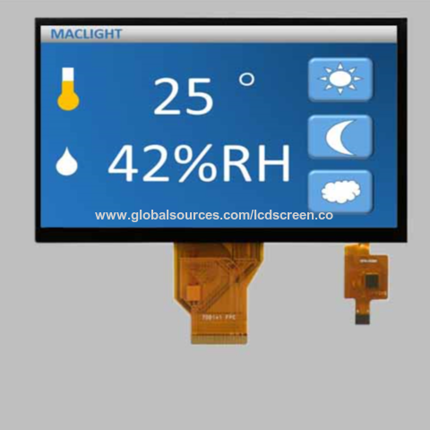 Touch screen 7 inch tft lcd screen 800*480 resolution RGB interface, 7 ...