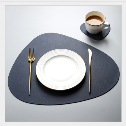 China PU leather European thermal insulation oval dining table pad anti ...