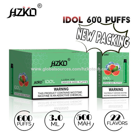 China Original HZKO IDOL Disposable E-cigarettes 600 Puffs 500mAh ...