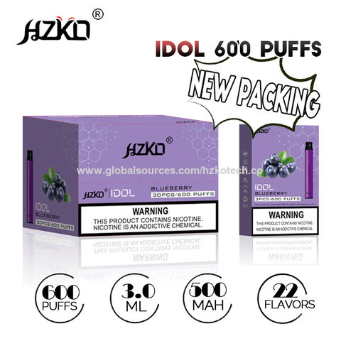 China Original HZKO IDOL Disposable E-cigarettes 600 Puffs 500mAh ...