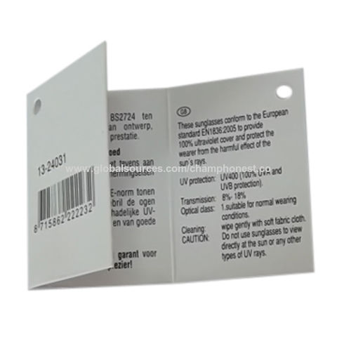 Buy Wholesale Hong Kong SAR Offset Printed Barcode Tag, Customized ...