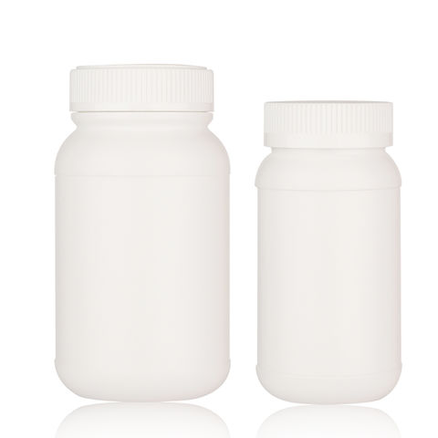 Buy Wholesale China Capsule Solid White Bottle With Screw Airtight Lids ...