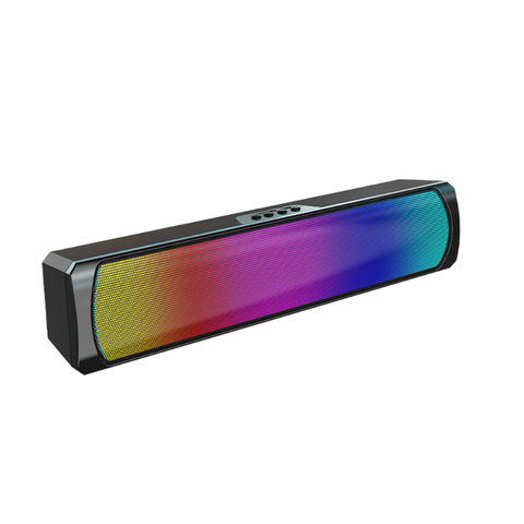 China Colorful RGB light PC gaming sound bar with powerful 10w wireless ...