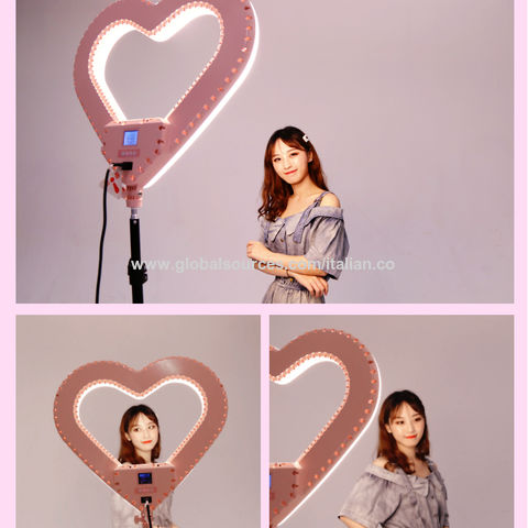Buy Wholesale China 10" Heart- Shaped Rgb Ring Light With 160cm Reverse ...