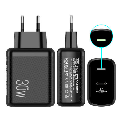 Buy Wholesale China Usb-c 30w Usb-c Pd Fast Charger With Led Light ...