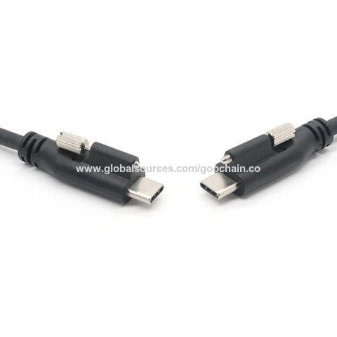 USB 3.1 Type C male to male screw data cable, Type C with screw data ...