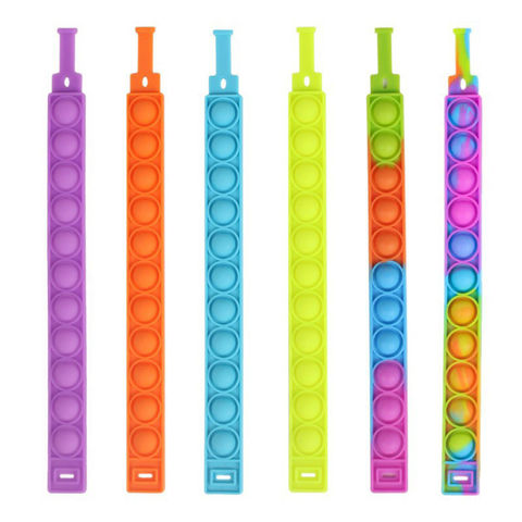 China Pop It Bracelet Colorful Promotional Silicone Anti Stress Fidget ...