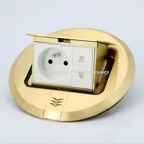 Bounce-up Ground Floor Power Socket, French Style,1x Fr+1x Cee7/16 ...