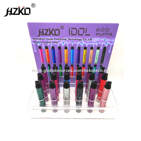 China Original Wholesale price HZKO IDOL 600puffs disposable electronic ...