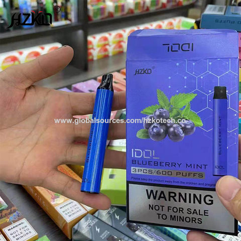 China Original Wholesale price HZKO IDOL 600puffs disposable electronic ...