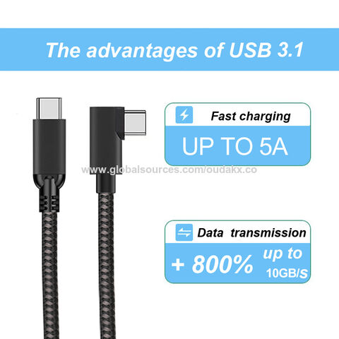 E-Mark Chip 3.1 Gen2 Data Cable 100W Type-C Fast Charging Cable 10GB ...