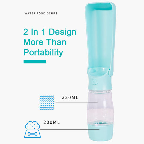 China 2 In 1 Foldable Pet Bottle Dog Collapsible Food And Water Bottle ...