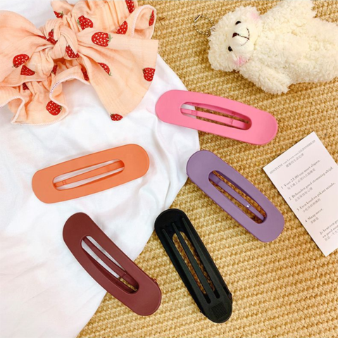 Women's Side Slide Flat Oval Clip Styling Plastic Comfortable Hold ...