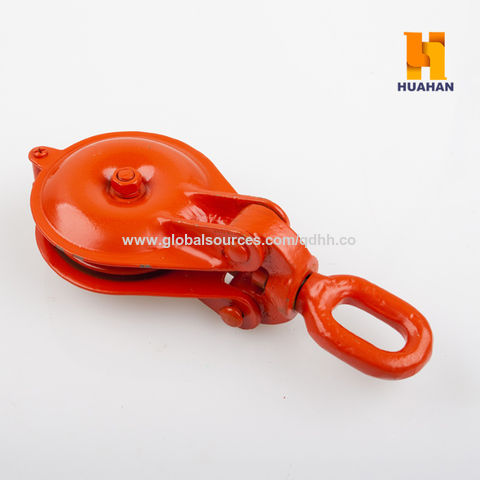 China Red Snatch Block with Swivel Eye, Pulley Blocks, Sized from 3 to ...