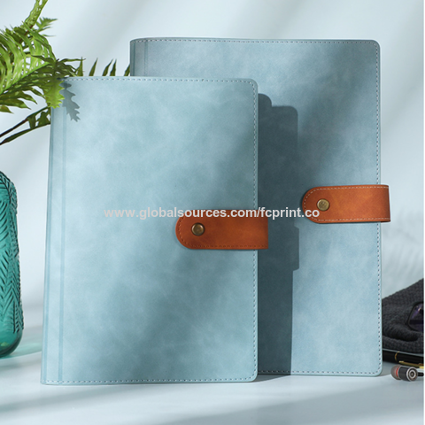 Wholesale Macaron PU leather notebook a5 paper notebook spiral custom ...