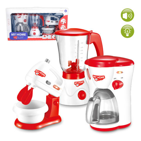 Home Appliances Cooking w/ Electronic Coffee Machine , Blender & Juicer Pretend Play Toy Kitchen ...