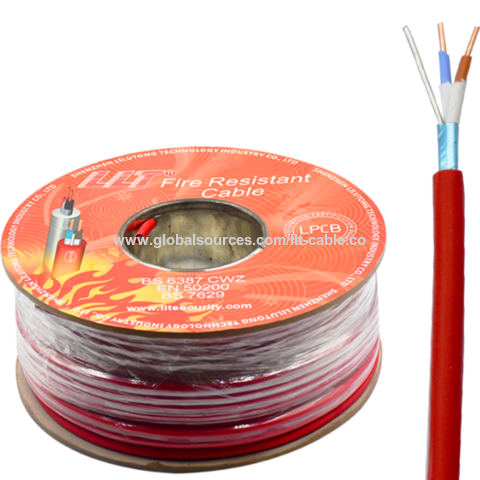 China 1.5mm glass fiber shielded LPCB fire rated control cable on ...