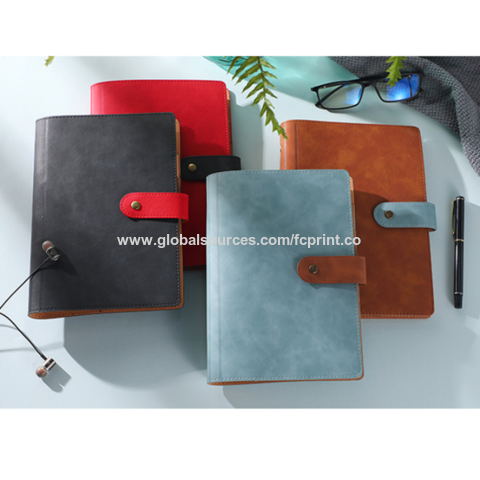 Business planner A5 B5 leather cover travel vegan rule lines grid ...