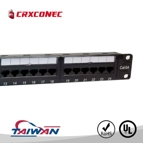 Buy Wholesale Taiwan Utp 1u 24 Port Modular Cat.6a Patch Panel With ...