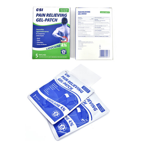 China CSI pain relieving pads hydrogel 4% lidocaine mess free for sore ...