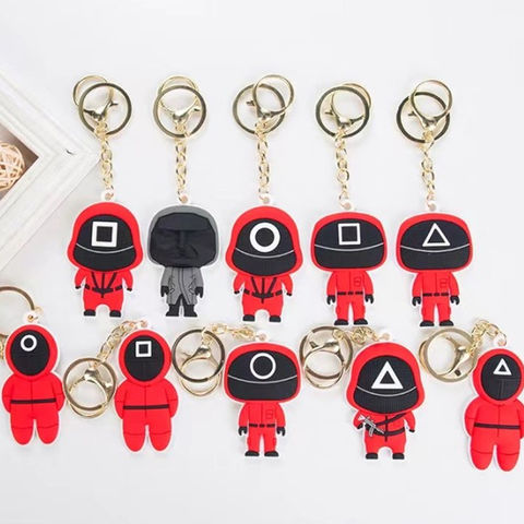 China 2021 Korean TV Squid Game Key Ring 3D Mini Squid Game KeyChain on ...