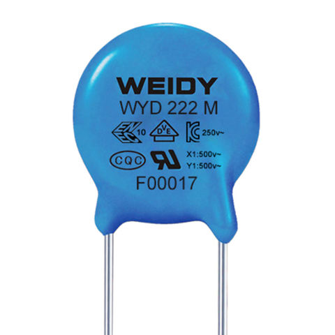 Safety recognized ceramic capacitors, Y2 ceramic, blue epoxy resin ...