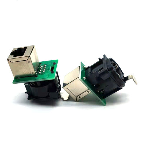 China Black D Series Ether Panel Mount RJ45 Jack Chassis Connector on ...