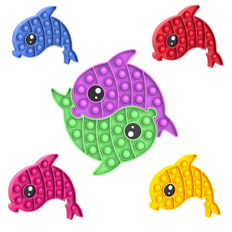 China Simple Dimple Fidget Popper Fish Shape Anti-anxiety toys Tactile ...