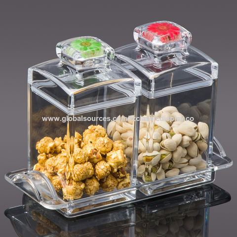 Buy Wholesale China 5829ms2 Acrylic Canister Set With Airtight Clamp ...