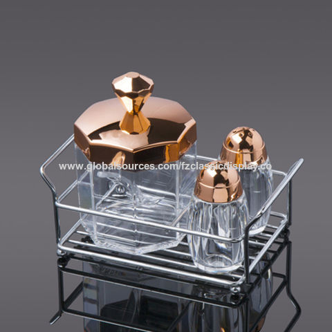 Buy Wholesale China 5804ds3t- Acrylic Condiment Set Spice Box W/ Spoon ...