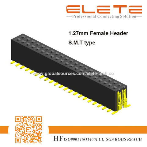 1.27mm female Header height 4.4mm, 10pins connector SMT type, socket ...