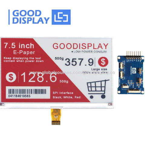 Good Display 7.5 inch EPD e ink display panel with HAT adaptor DESPI ...