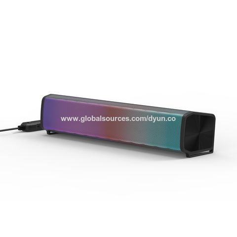 Rgb Soundbar For Computer, 2.0 Gaming Speaker, Cool Rgb Light, Square ...